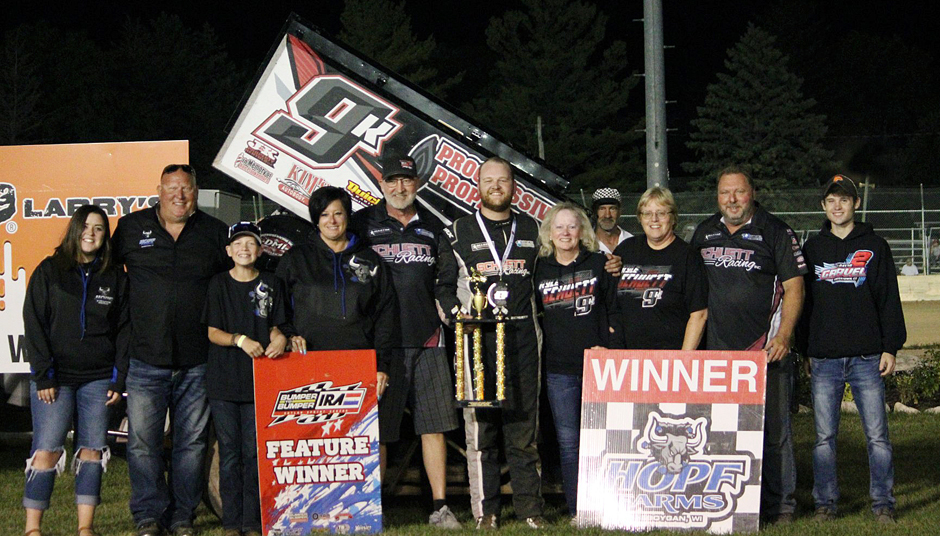 Kyle Schuett, Travis Arenz and Zach Boden at Plymouth Dirt Track ...