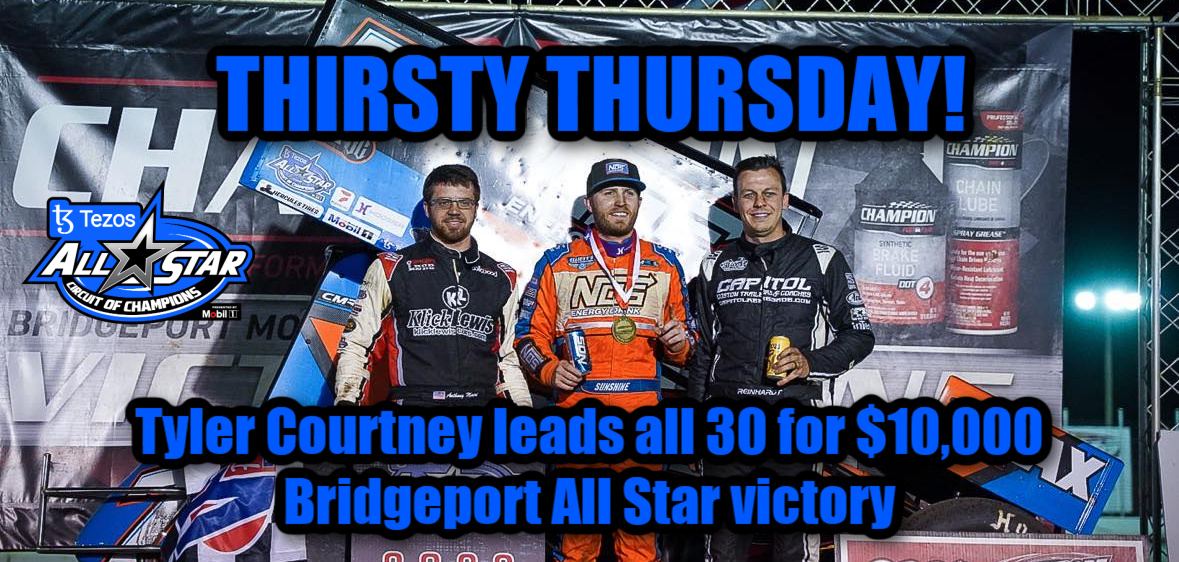Tyler Courtney leads all 30 for $10,000 Bridgeport All Star victory ...