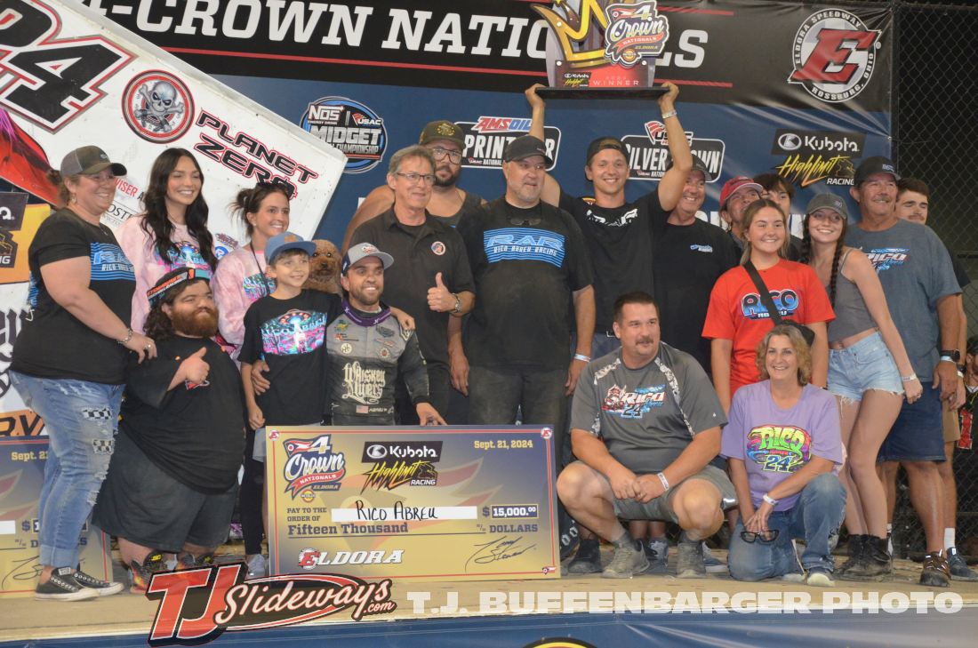 Rico Abreu Honors Scott Bloomquist by Winning 4-Crown Feature at Eldora ...