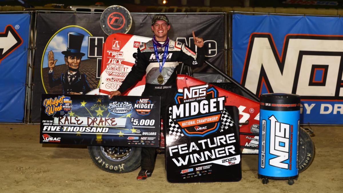 DRAKE CHARGES 9TH TO THE WIN AT CIRCLE CITY USAC INDIANA MIDGET WEEK ...