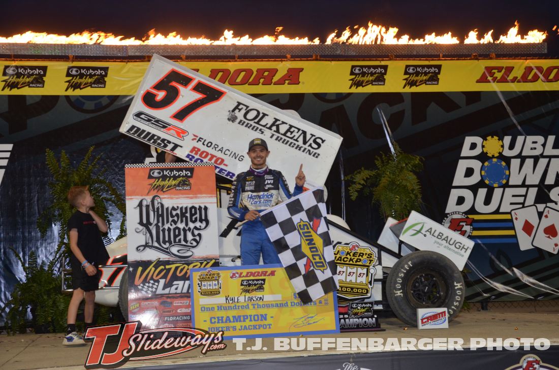Larson Dodges Carnage to Win Jokers Jackpot at Eldora – TJSlideways.com