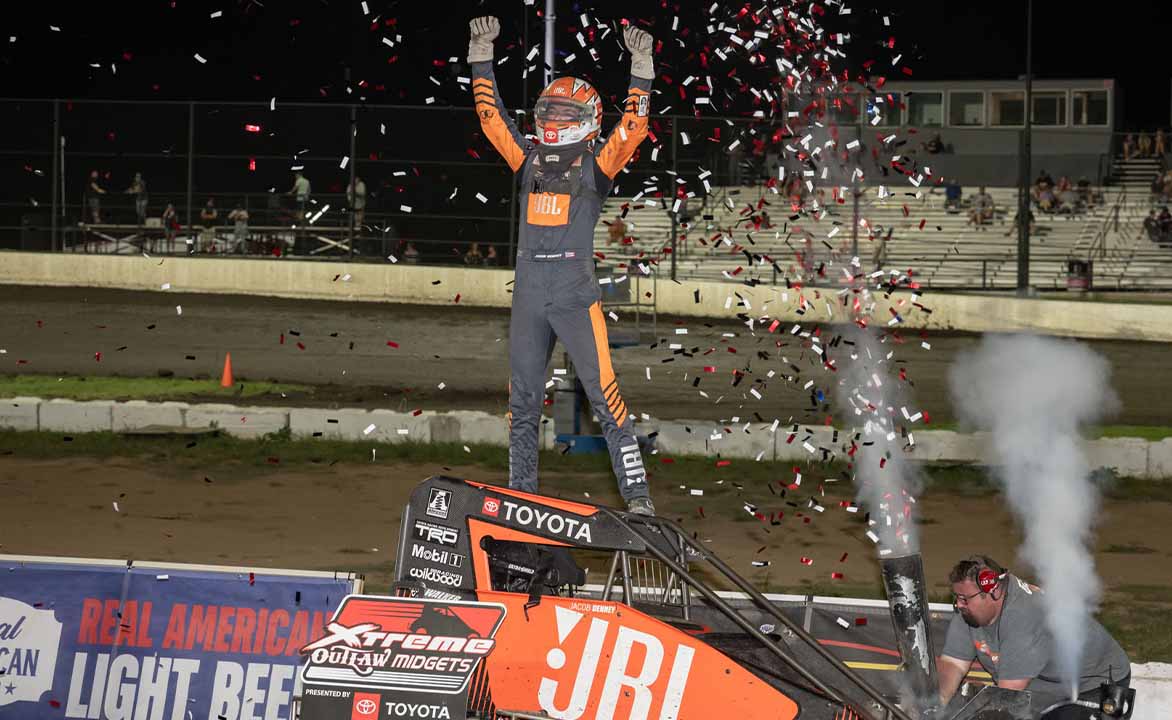 Jacob Denney Slides Towards Fifth Xtreme Outlaw Midget Victory of 2025 ...