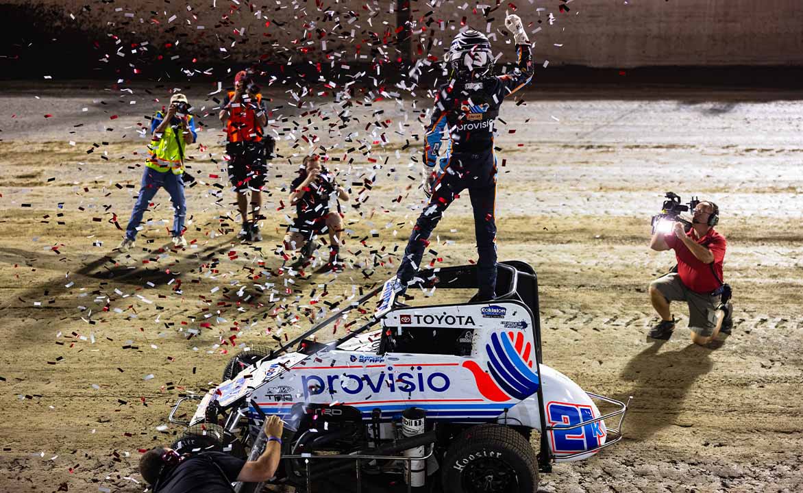Karter Sarff Wins Chaotic Ironman 55 Opener with Last Turn Overtake to ...