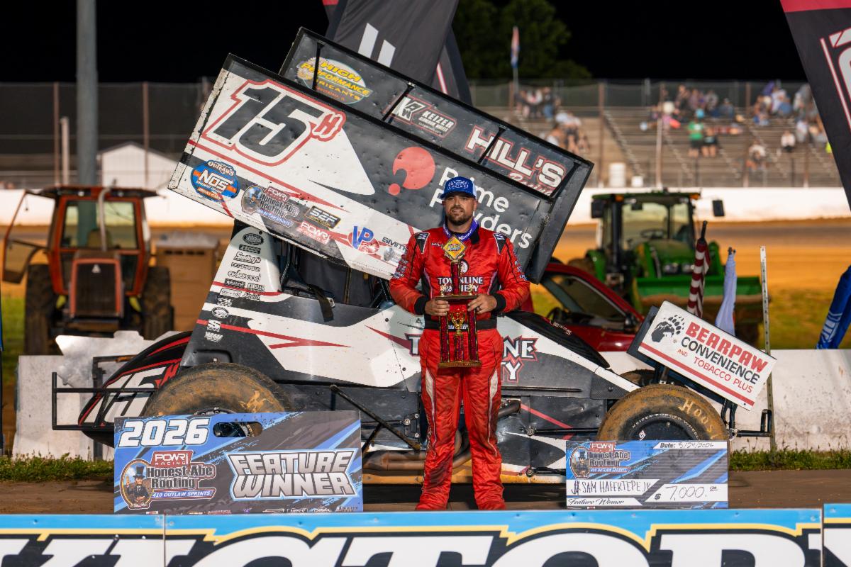 Sam Hafertepe Jr Snags Ozark Wave Breaker with POWRi 410 Outlaw Sprints ...